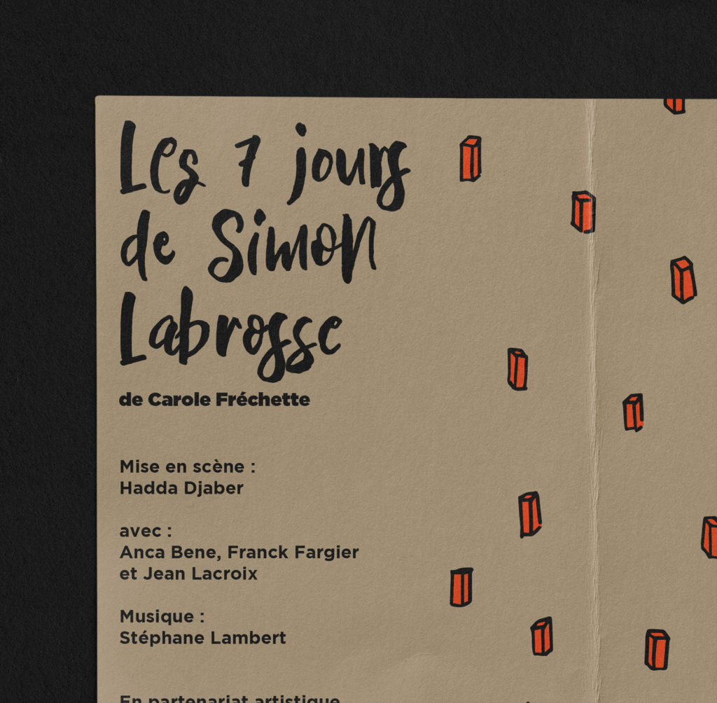 Les sept jours de Simon Labrosse - Affiche de théâtre - Alexis Gautheron